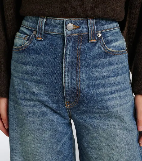 Khaite Dano Faded Wide-leg Jeans