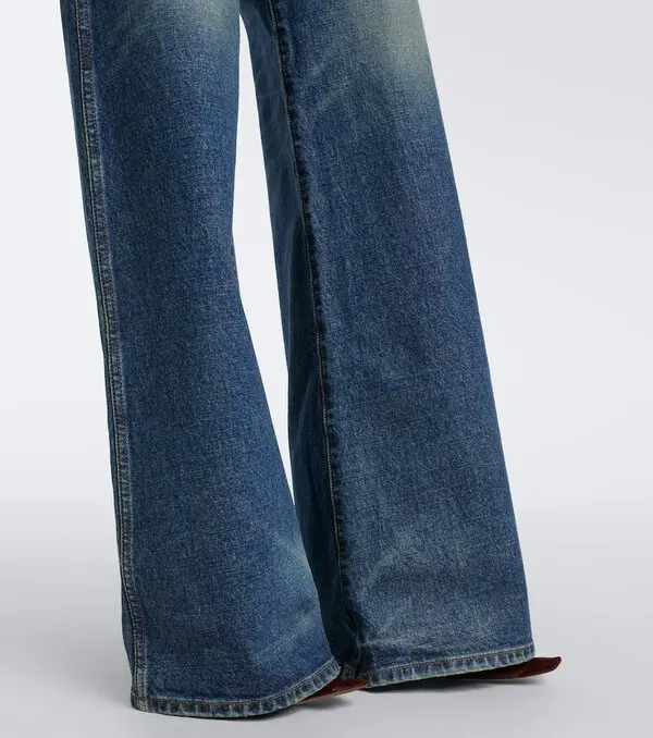 Khaite Dano Faded Wide-leg Jeans