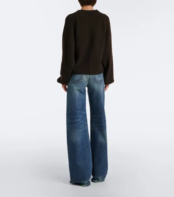 Khaite Dano Faded Wide-leg Jeans