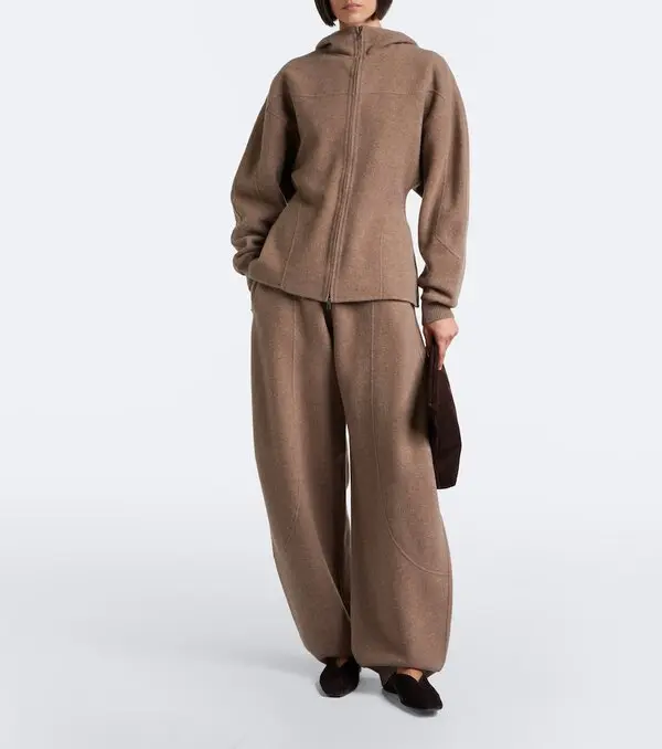 Max Mara Wool And Cashmere-blend Barrel-leg Pants