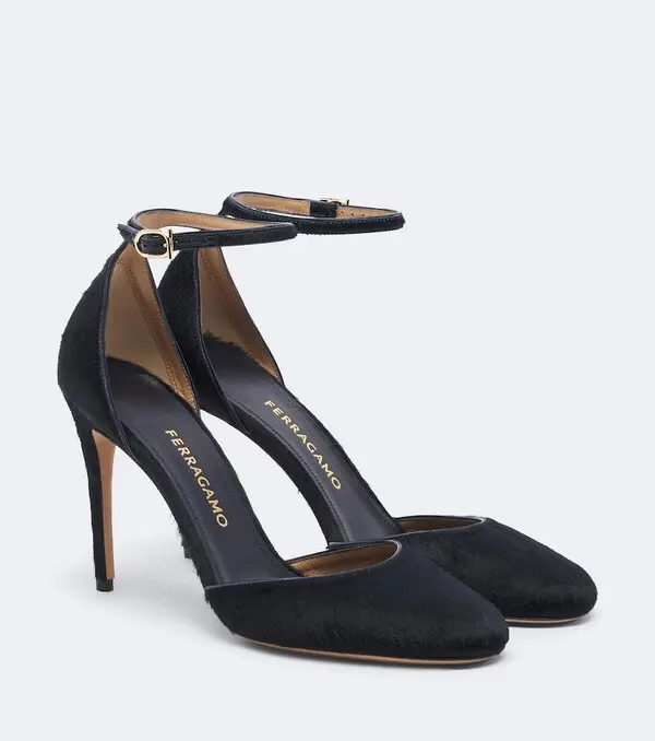 FERRAGAMO Maily Calf Hair Pumps - Blue