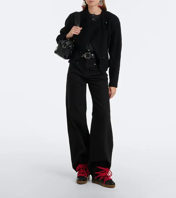Isabel Marant Étoile Nowles Leather And Suede Snow Boots