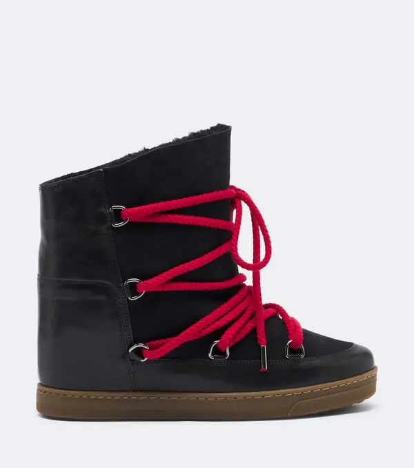 Isabel Marant Étoile Nowles Leather And Suede Snow Boots
