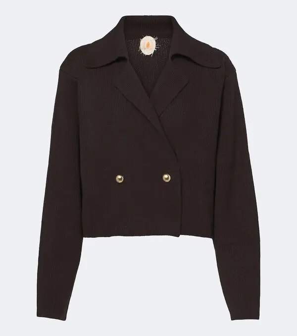 Jardin Des Orangers Cropped Wool And Cashmere Jacket - Brown