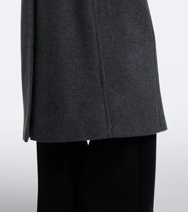 Sportmax Belted Herringbone Virgin Wool Coat
