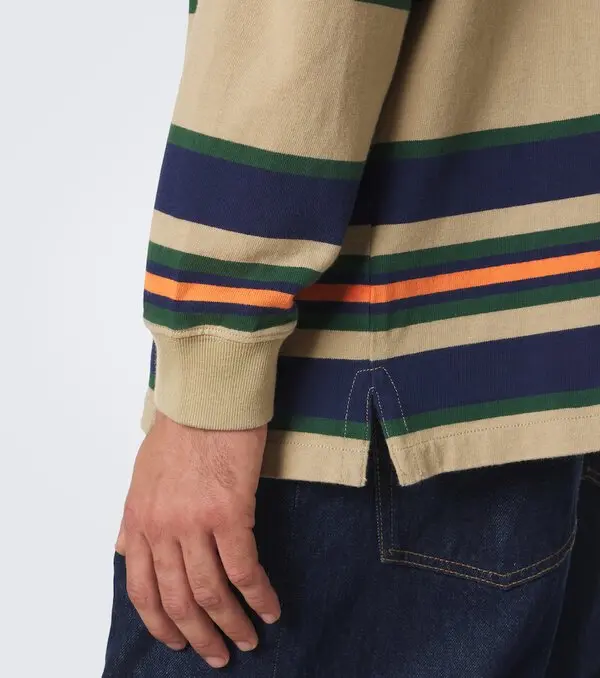 Polo Ralph Lauren Striped Cotton Jersey Polo Sweater