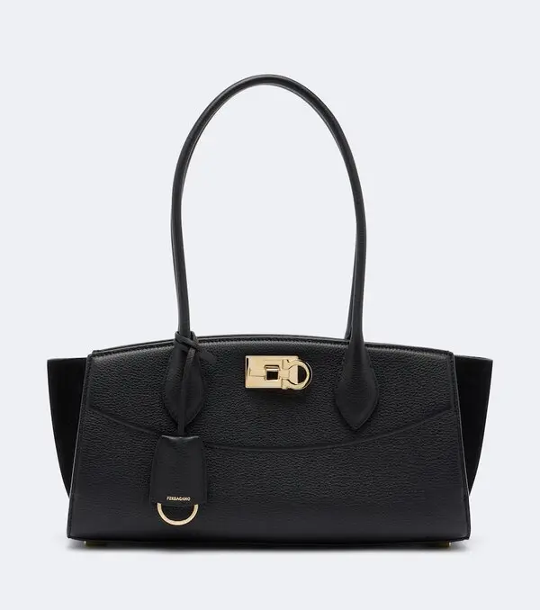 FERRAGAMO Studio East-west Small Leather Shoulder Bag
