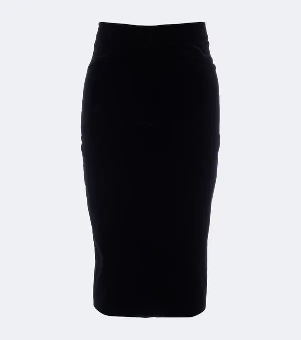 Max Mara Elegante Cotton Velvet Pencil Skirt