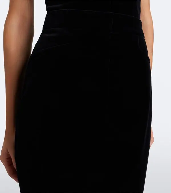 Max Mara Elegante Cotton Velvet Pencil Skirt