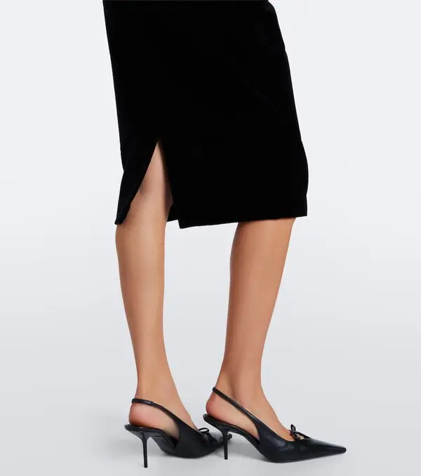 Max Mara Elegante Cotton Velvet Pencil Skirt