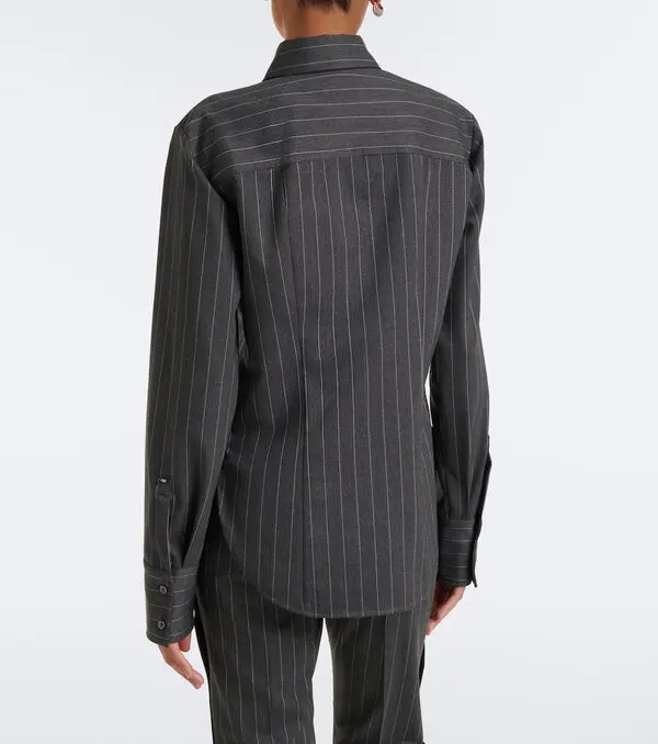 Sportmax Pinstriped Wool-blend Shirt