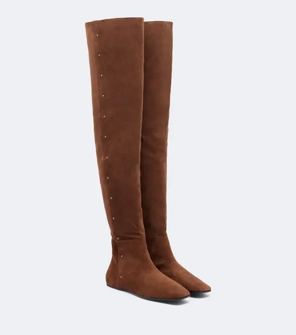 Max Mara Studded Suede Over-the-knee Boots