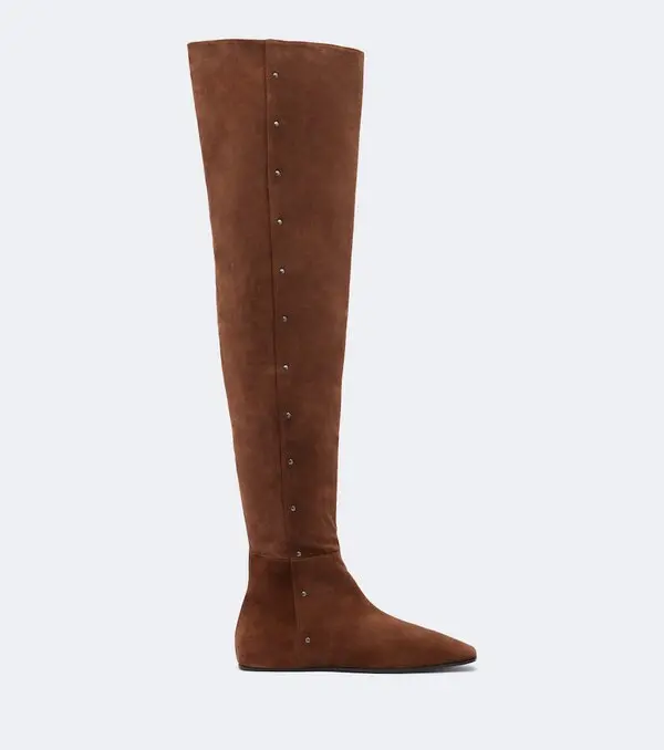 Max Mara Studded Suede Over-the-knee Boots