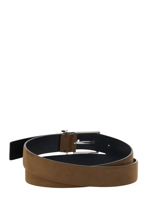 TOM FORD Brown Belt With T Loop Detail In Leather
