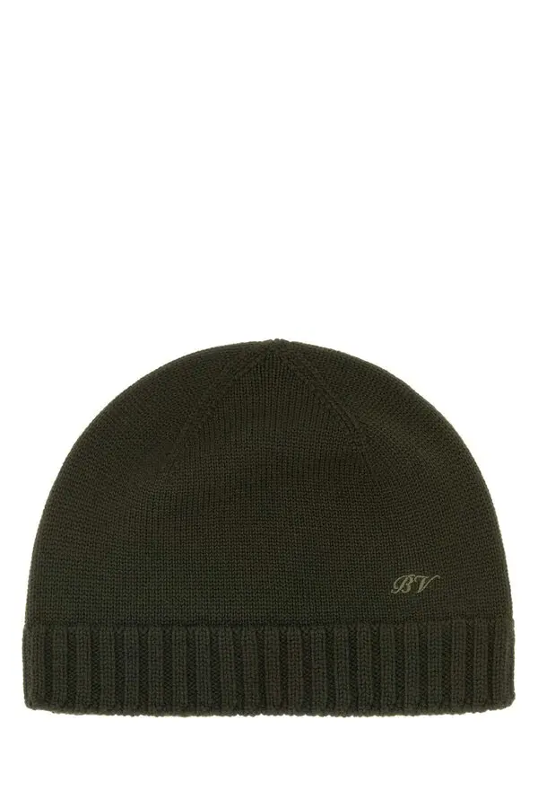 Bottega Veneta Olive Wool Beanie Hat