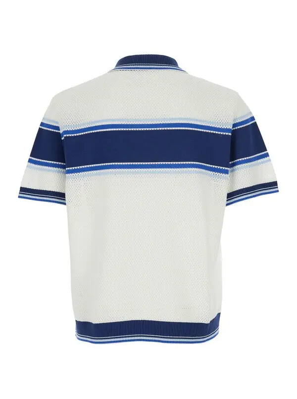 Casablanca Mesh Stripe Polo