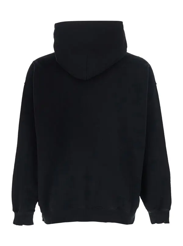 Balenciaga Hoodie With Fixed Hood And Maxi Logo Print On The Front In Cotton For