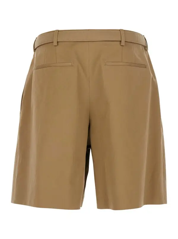 Saint Laurent Beige 'cotton' Trousers With Side Pockets And High Waist For - Multicolor