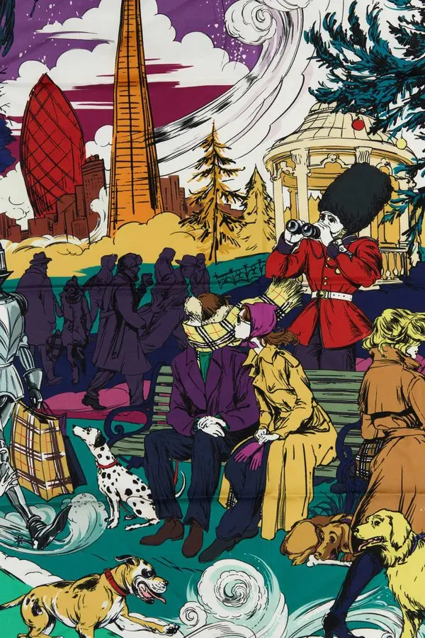 Burberry Printed Twill Foulard - Multicolor