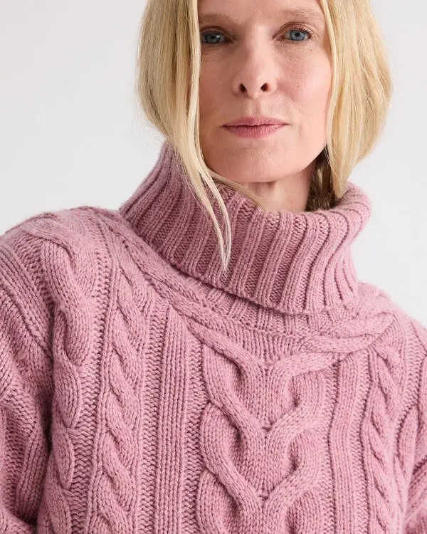 TWP Traveling T Neck Sweater In Italian Cashmere - Plum
