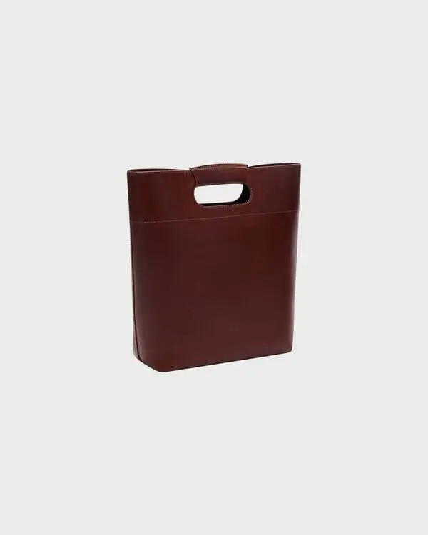 TWP Small Bucket Bag In Leather - Cognac