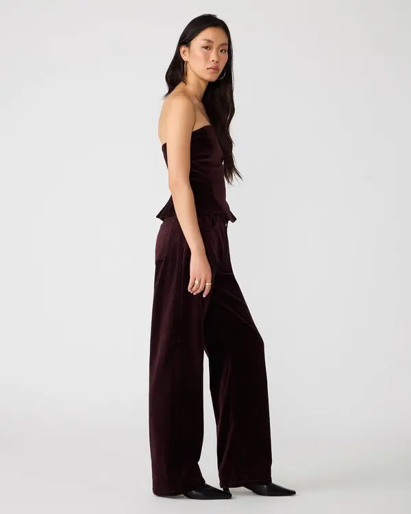 Steve Madden Dawnette Top Strapless Velvet Tops