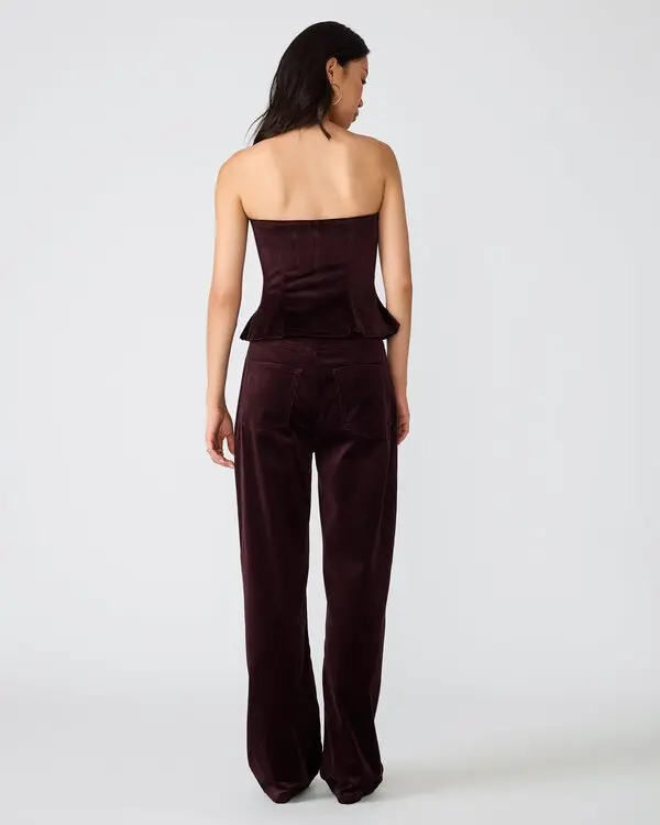 Steve Madden Dawnette Top Strapless Velvet Tops