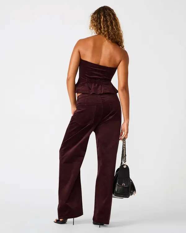 Steve Madden Dawnette Top Strapless Velvet Tops