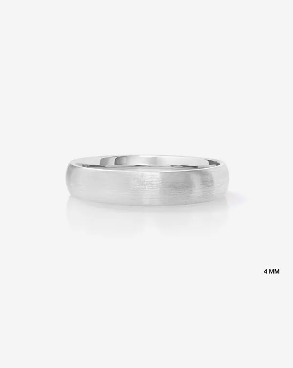 Ring Concierge Mm Satin Comfort Fit Wedding Band In Size - Platinum