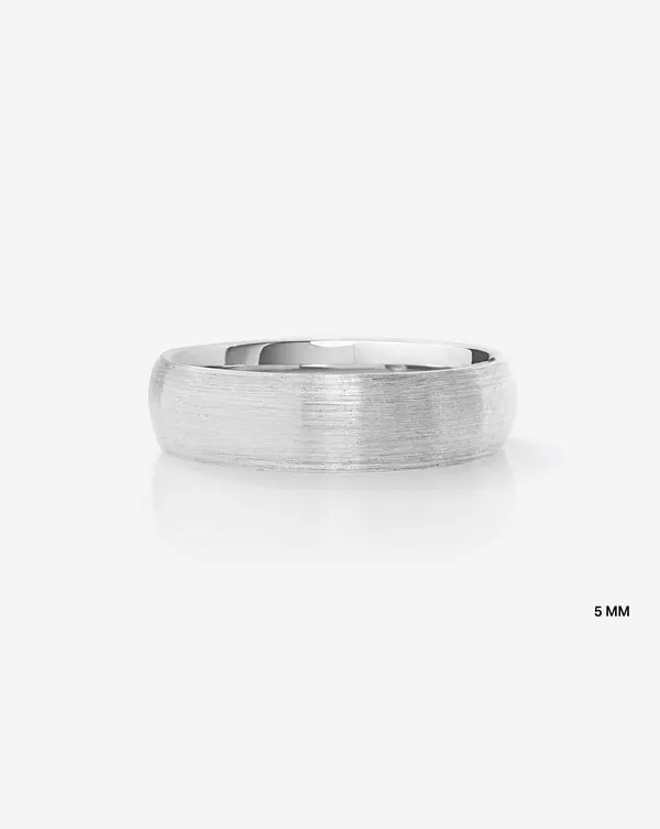 Ring Concierge Mm Satin Comfort Fit Wedding Band In Size - Platinum