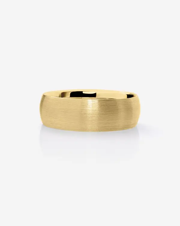 Ring Concierge Mm Satin Comfort Fit Wedding Band In Size - 14k Yellow Gold