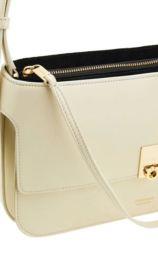 FERRAGAMO Cara Calfskin Leather Shoulder Bag