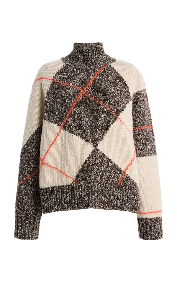 Closed Argyle Rolli Wool Sweater - Brown