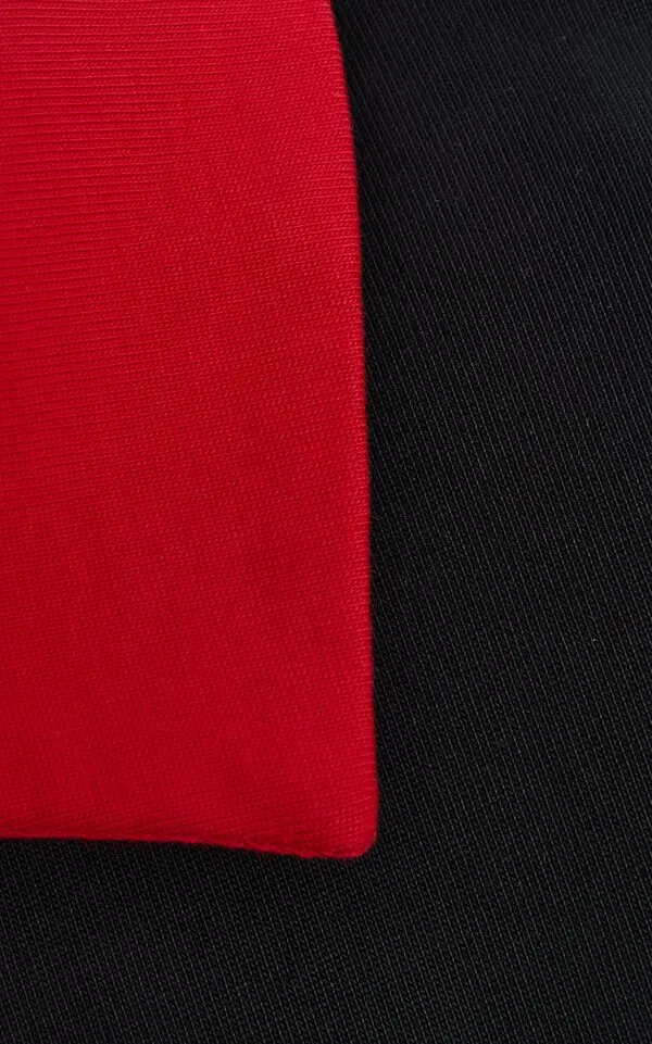 LII Contrast-collar Cotton Polo - Black