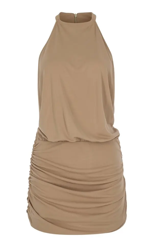 Zeynep Arçay Helen Mini Jersey Dress - Neutral