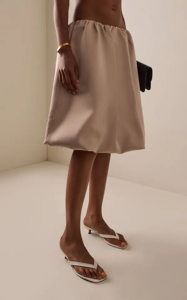 LII Gathered Twill Mini Skirt