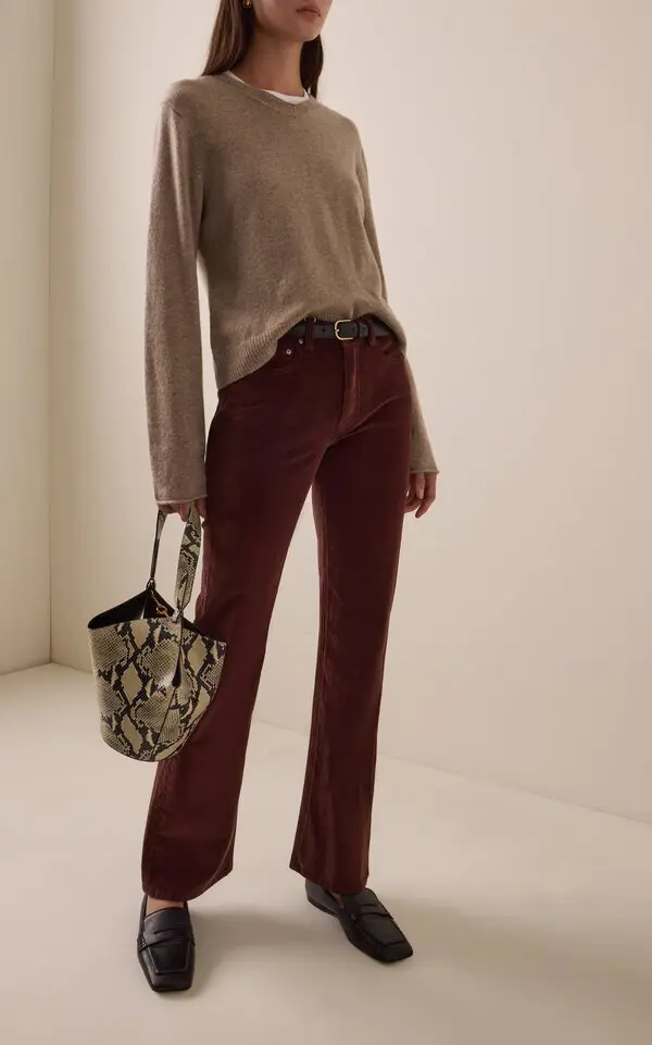 DL1961 V-neck Long Sleeve Cashmere Knit Top