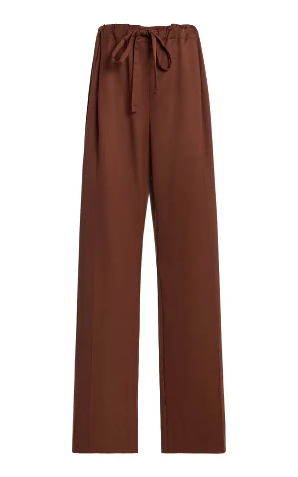 Another Tomorrow Drawcord Wool-blend Pants