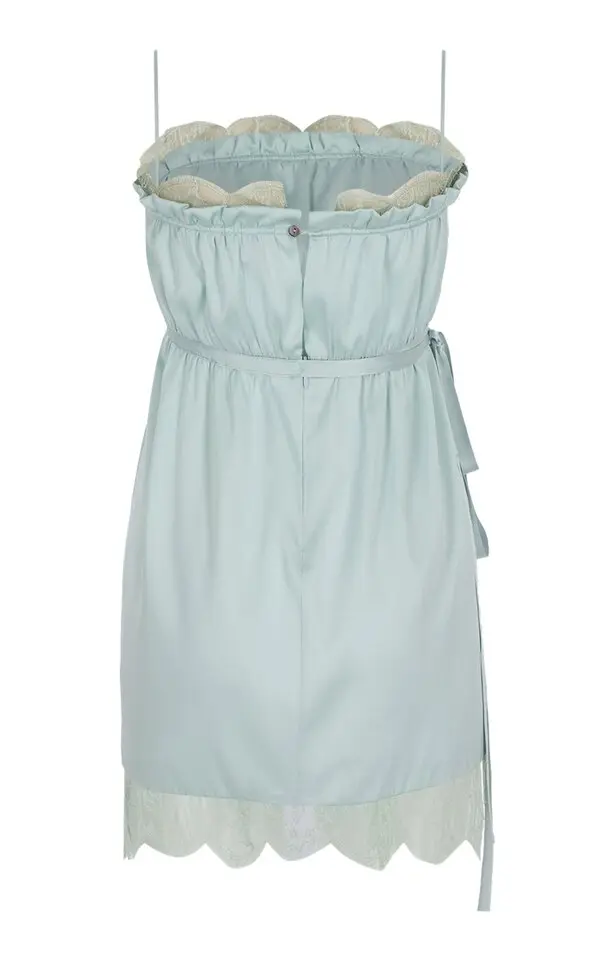 Zeynep Arçay Lace-trimmed Silk Mini Dress