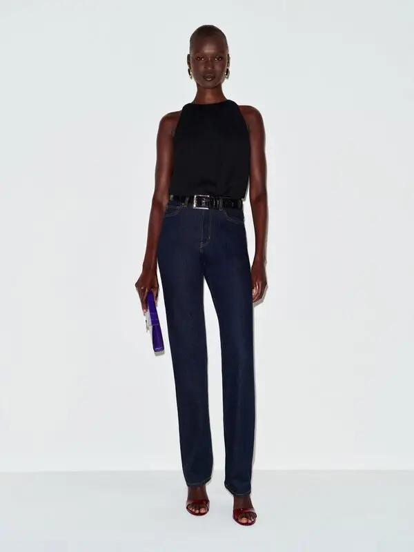 REFORMATION Krista Bodysuit - Black
