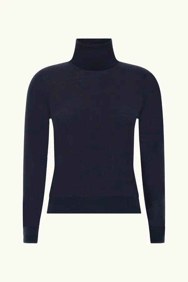 Paul & Shark Merino Wool Turtleneck Sweater - Navy Blue