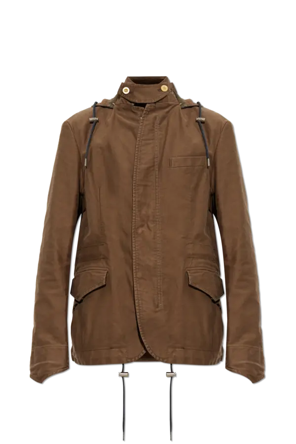 Sacai Jacket With Detachable Hood - Green