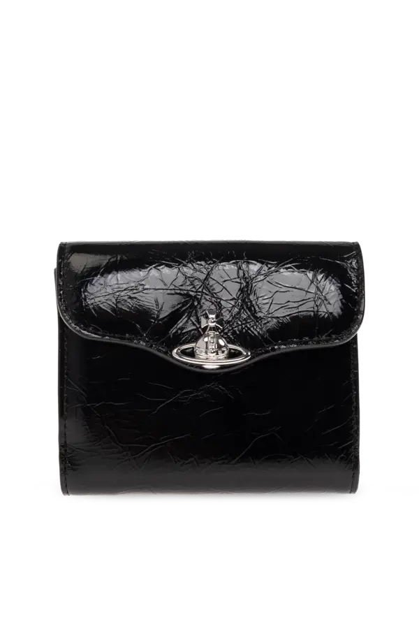 VIVIENNE WESTWOOD Leather Wallet With Logo - Black