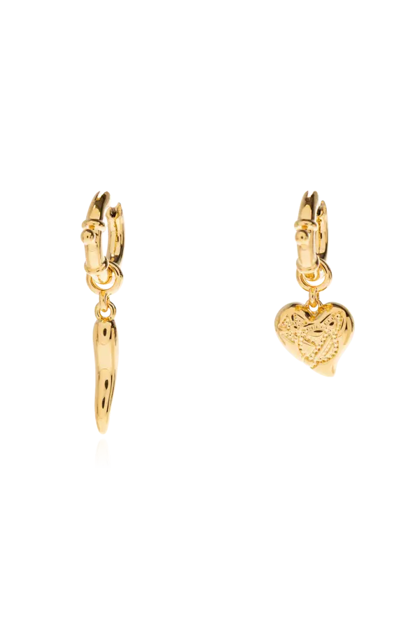 VIVIENNE WESTWOOD Brass Heart And Pepper Shaped Earrings - Gold