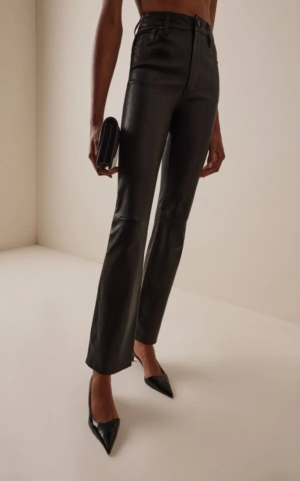 Zeynep Arçay Straight-cut Stretch Leather Pants
