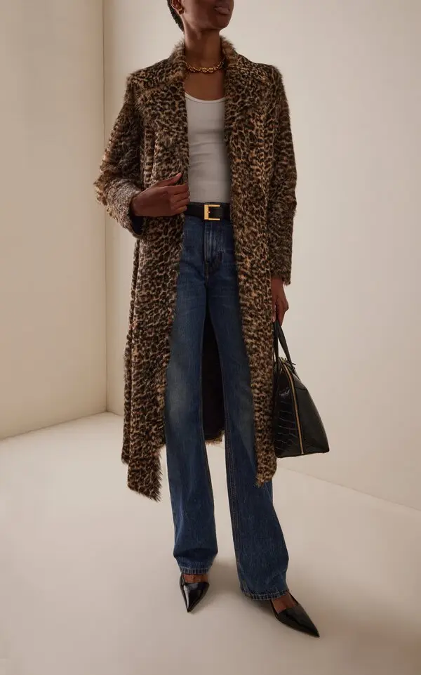 Zeynep Arçay Leopard-print Shearling Coat