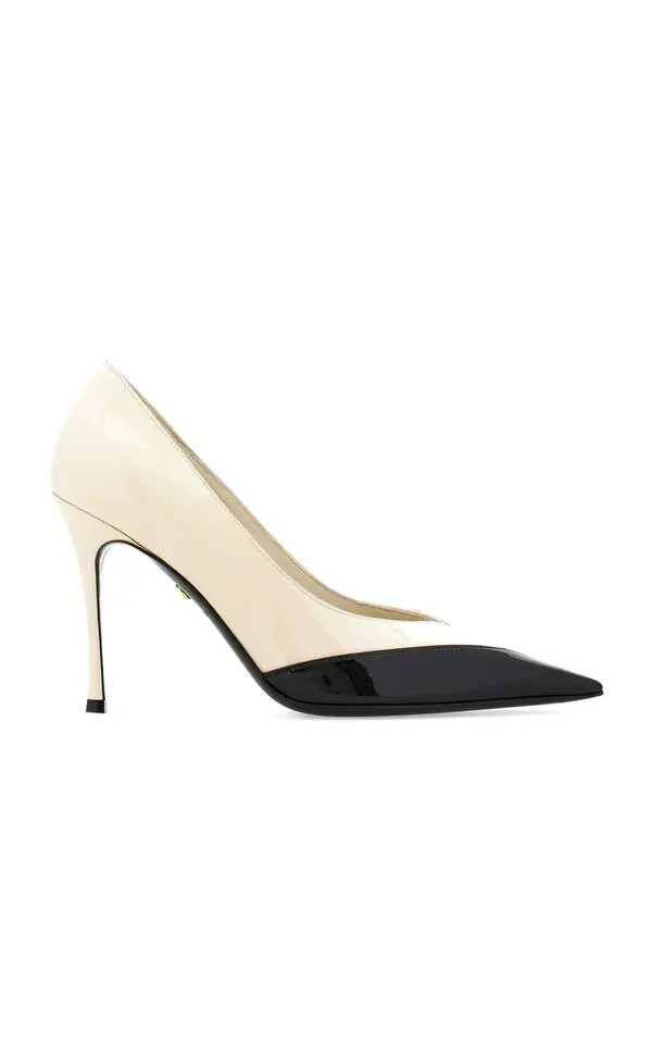 FERRAGAMO Yasminn Calfskin Leather Pumps - White