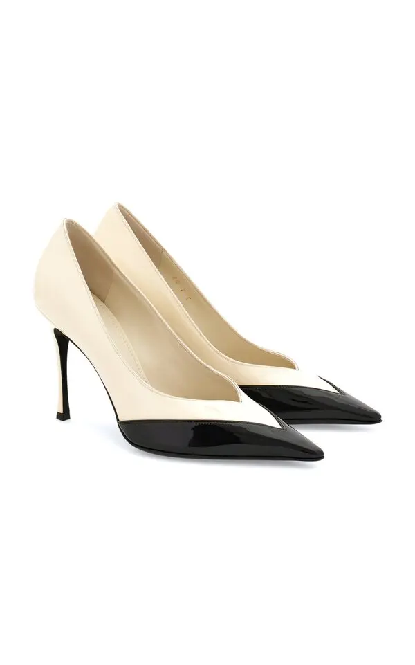 FERRAGAMO Yasminn Calfskin Leather Pumps - White