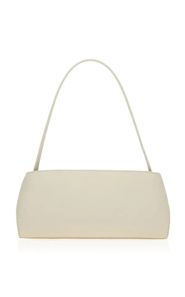 FERRAGAMO Small East-west Hug Calfskin Leather Shoulder Bag - White