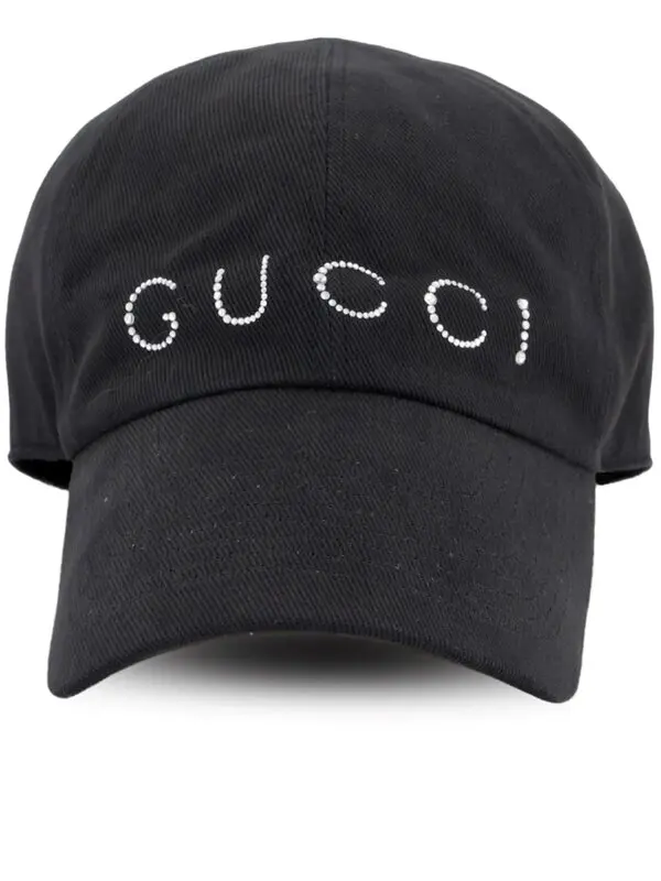 Gucci Baseball Cap In Printed Fabric - Black